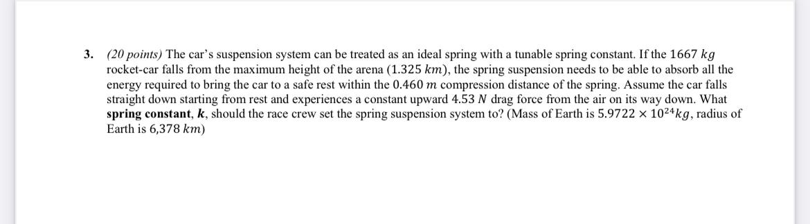 Solved (20 points) The car's suspension system can be | Chegg.com