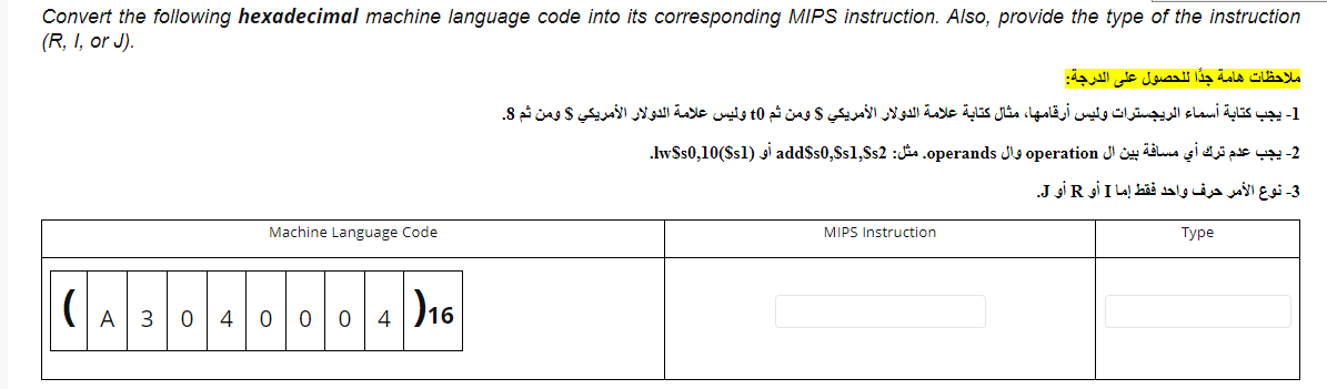 Solved Convert the following hexadecimal machine language | Chegg.com