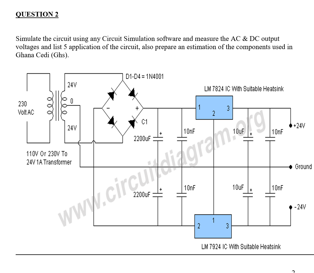 QUESTION 2 Simulate the circuit using any Circuit | Chegg.com