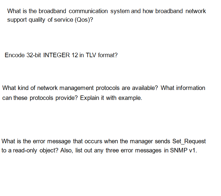 Solved What is the broadband communication system and how | Chegg.com