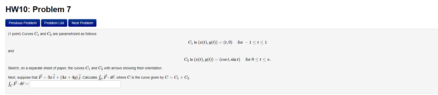Solved HW10: Problem 7 Previous Problem Problem List Next | Chegg.com