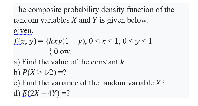 Solved The composite probability density function of the | Chegg.com
