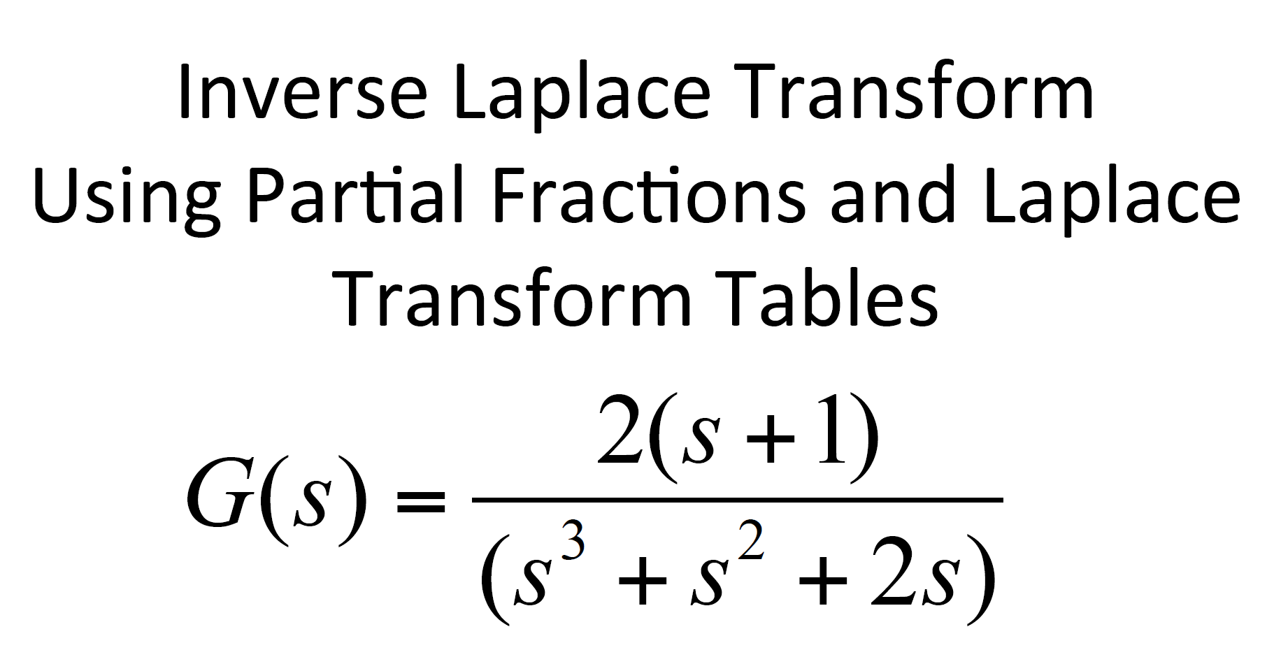 Solved Inverse Laplace Transform Using Partial Fractions and | Chegg.com