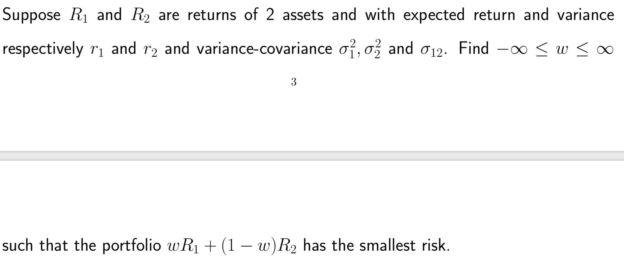 Solved Suppose R1 and R2 are returns of 2 assets and with | Chegg.com Solved Suppose R1 and R2 are returns of 2 assets and with | Chegg.com
