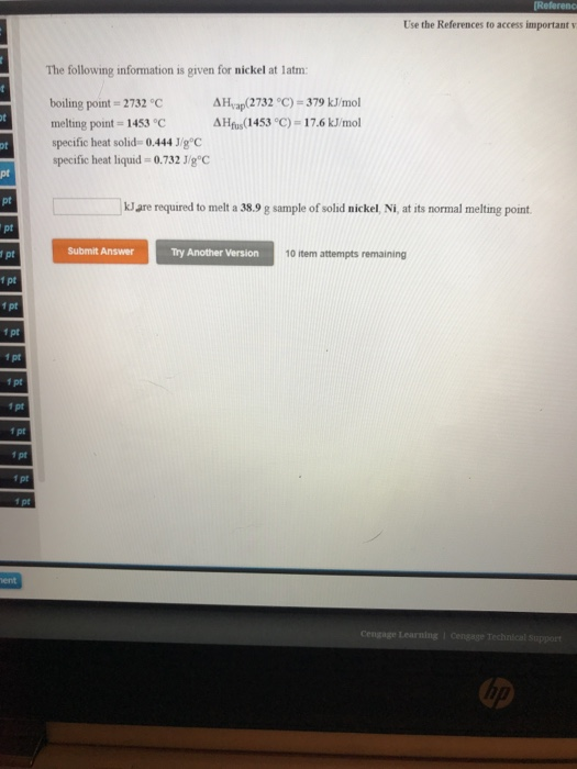 Solved Use the References to access important v The | Chegg.com