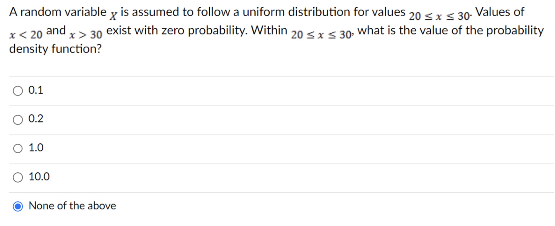 Solved A random variable X is assumed to follow a uniform | Chegg.com