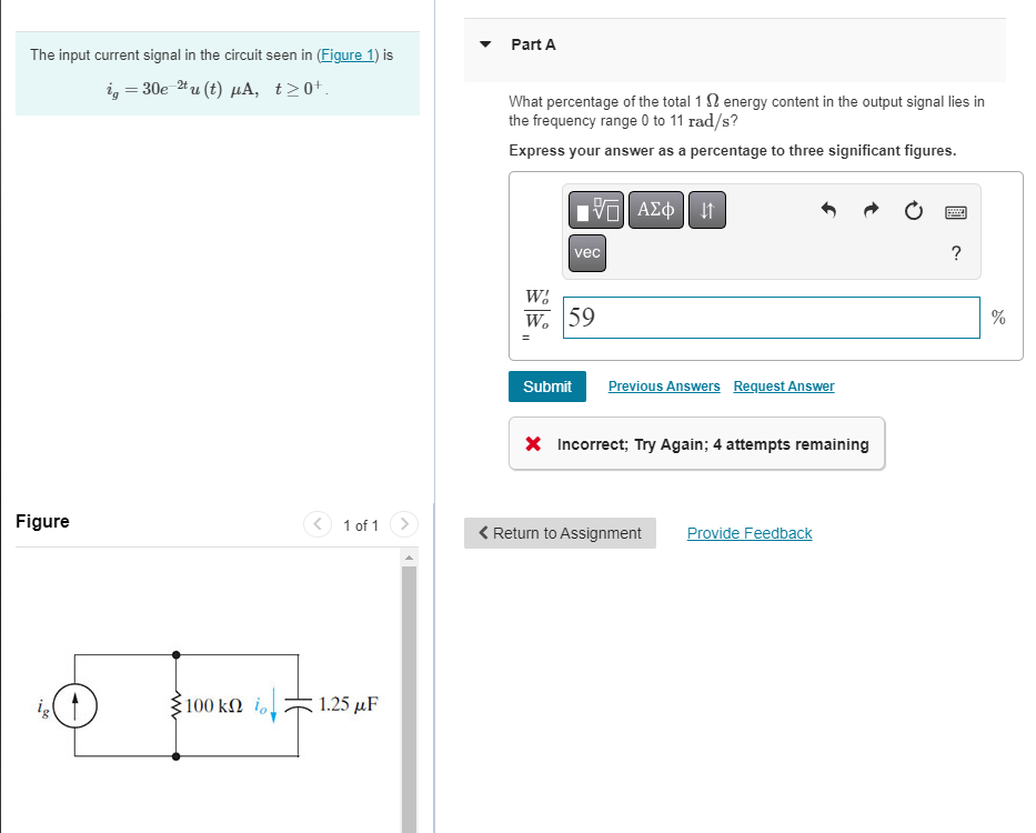 Solved The input current signal in the circuit seen in | Chegg.com