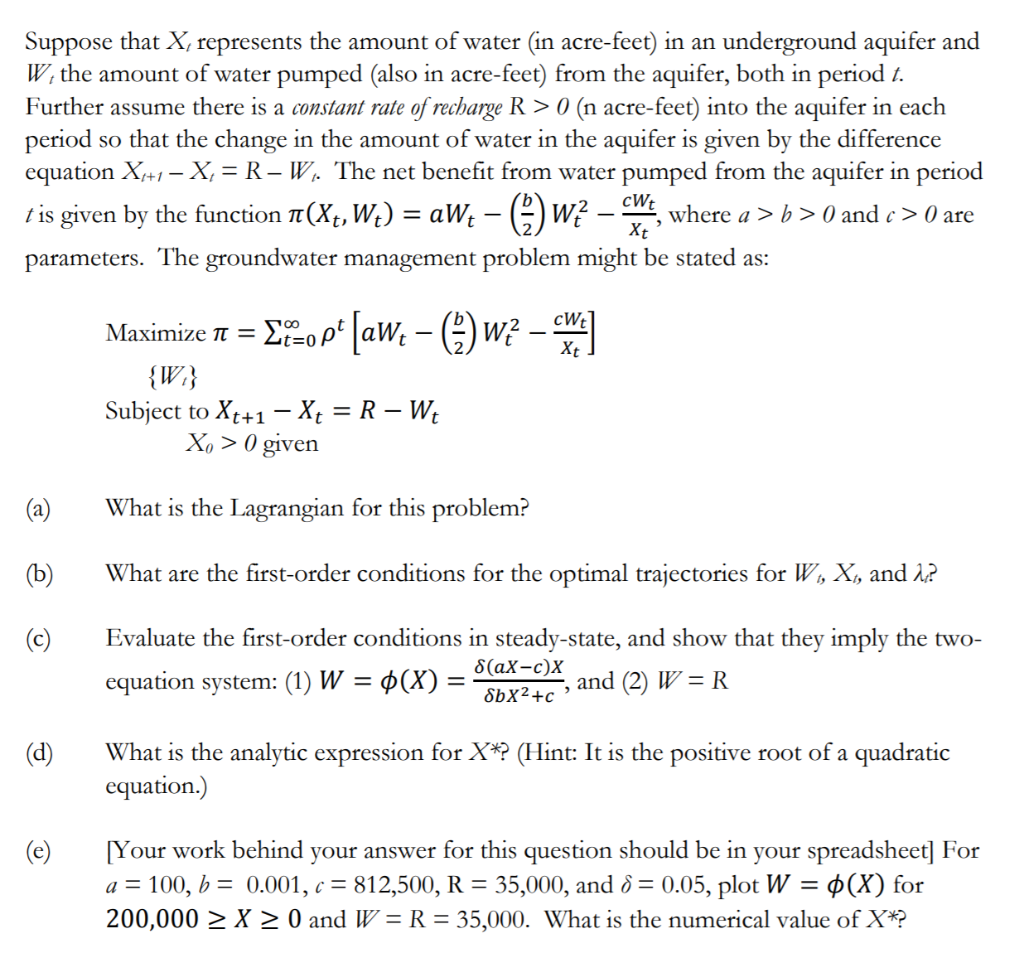 Suppose that X, represents the amount of water (in | Chegg.com
