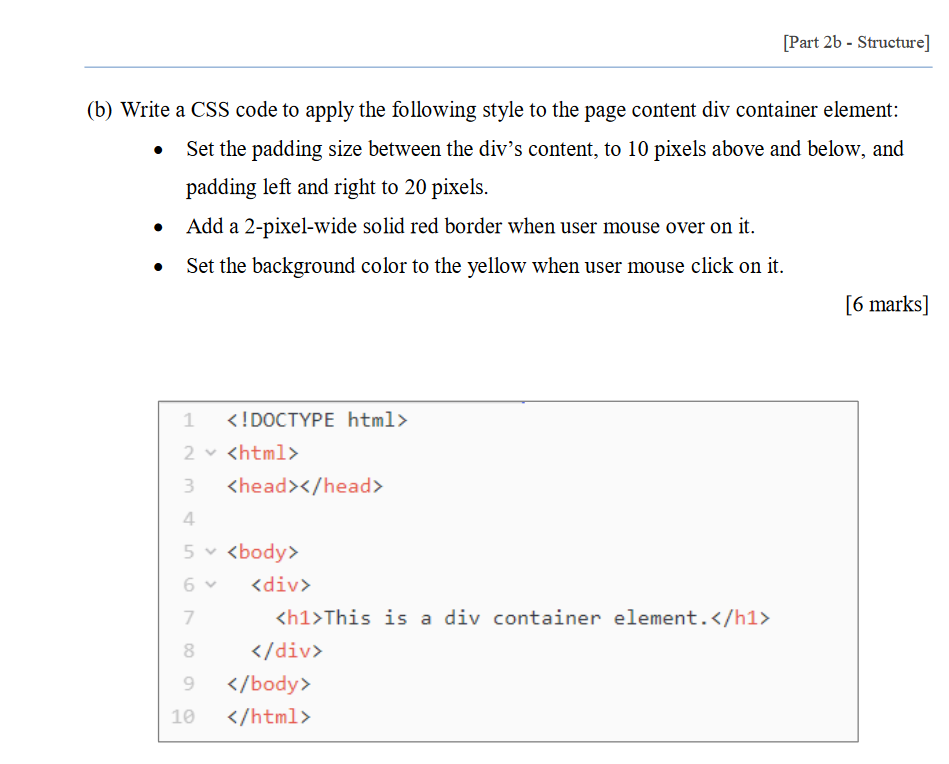 Solved Question 1 [5 Marks) Use any text editor or IDE of | Chegg.com