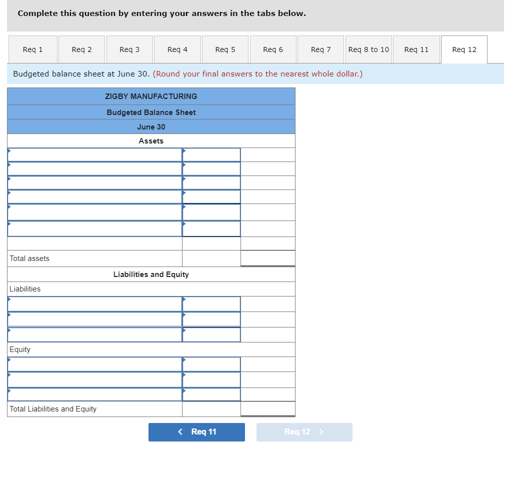 Solved Homework: Master Budgets Assignment i 10 6 points | Chegg.com