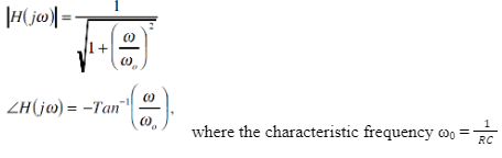Solved 1. Low pass filter Below is the simple RC circuit | Chegg.com