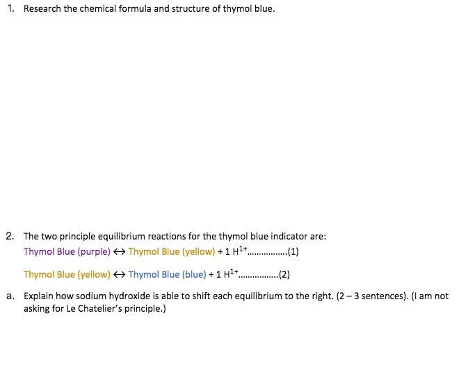 Solved 1. Research the chemical formula and structure of | Chegg.com