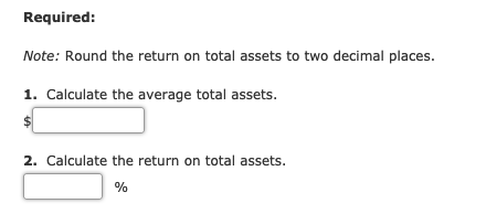 Solved Calculating the Average Total Assets and the Return | Chegg.com