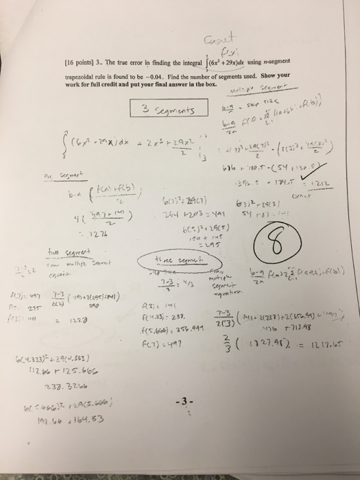 Solved The true error in finding the integral integral^7 _3 | Chegg.com