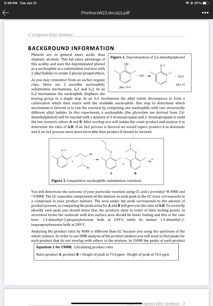 Solved 2. Based on your A:B product ratio which mechanism, | Chegg.com