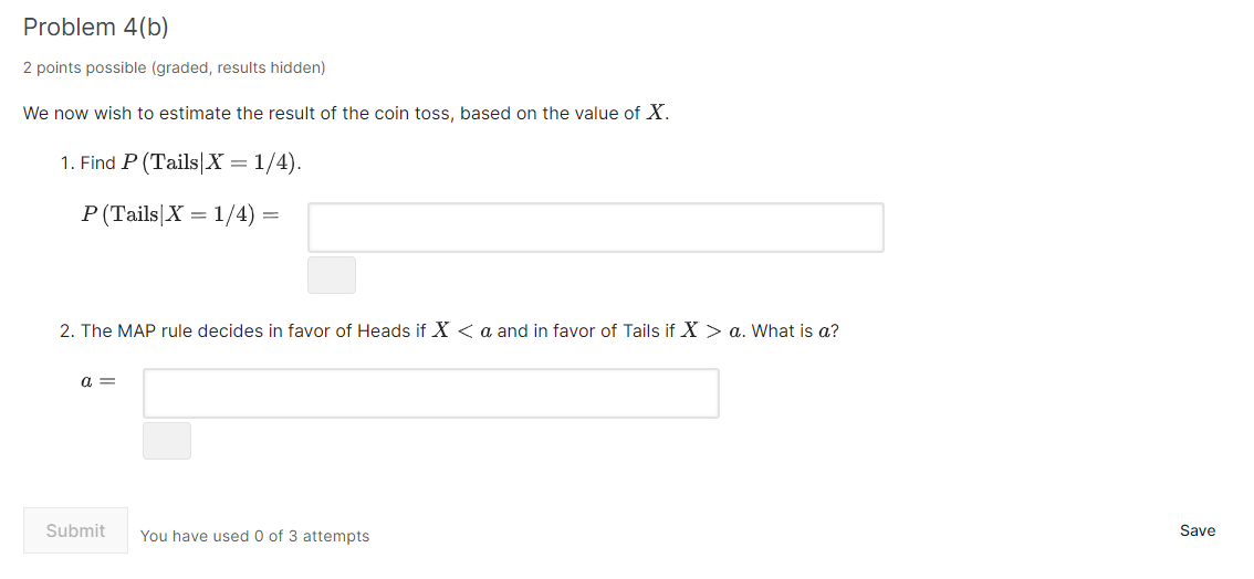 Solved Problem 4(a) 2 points possible (graded, results | Chegg.com