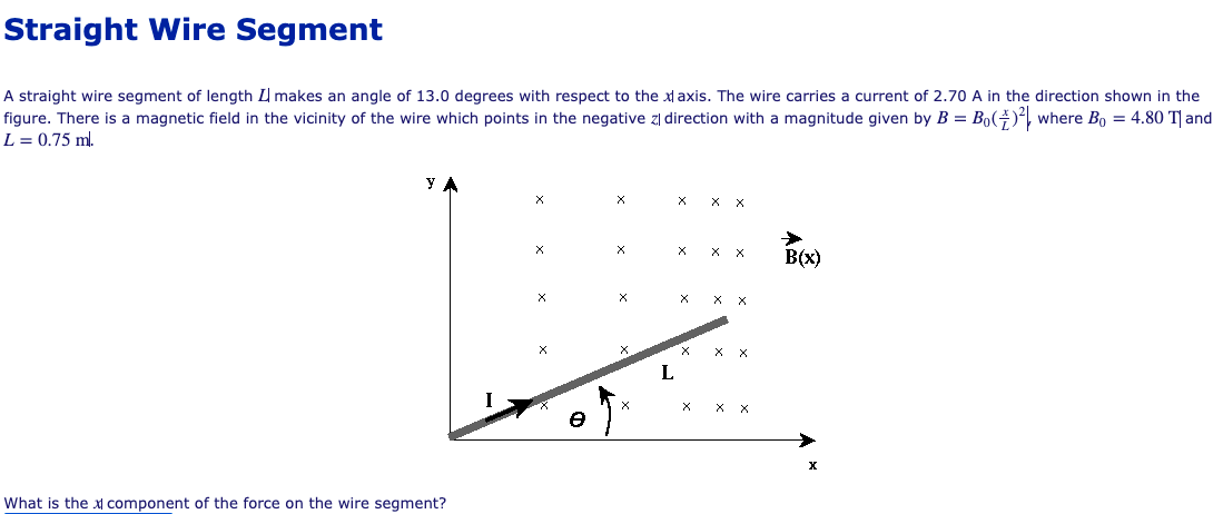 Solved Straight Wire Segment A straight wire segment of | Chegg.com