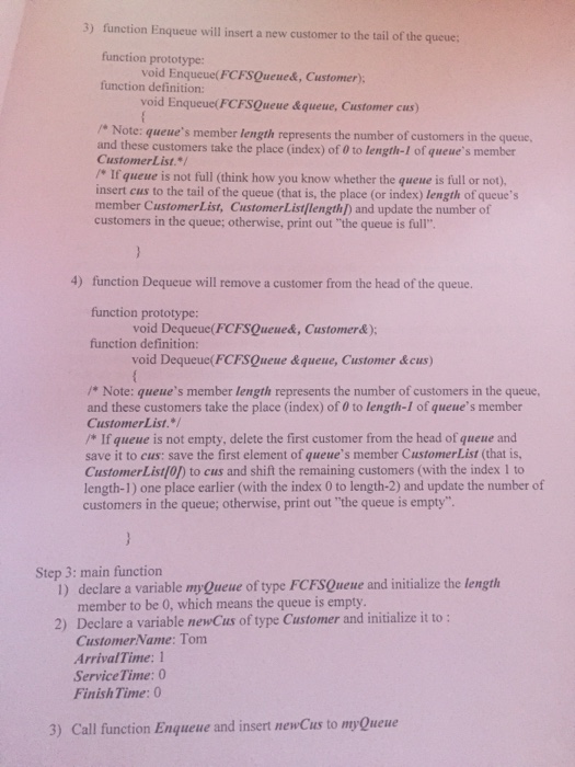 Solved Note: the description for problem 1 is struct-based | Chegg.com