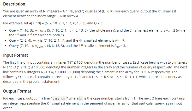 Solved C PROGRAMMING LANGUAGE Problem Title: Rank Query Code | Chegg.com