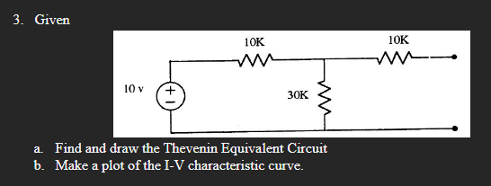 Solved 3. Given a. Find and draw the Thevenin Equivalent | Chegg.com