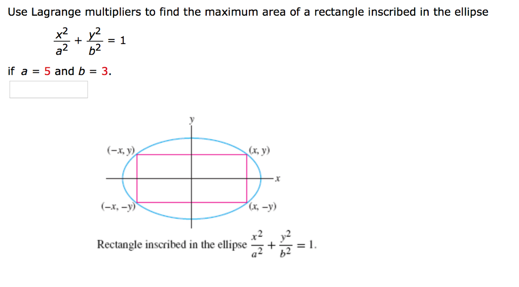 Solved Use Lagrange Multipliers To Find The Maximum Area Of Chegg solved-use-lagrange-multipliers-to-find-the-maximum-area-of-chegg