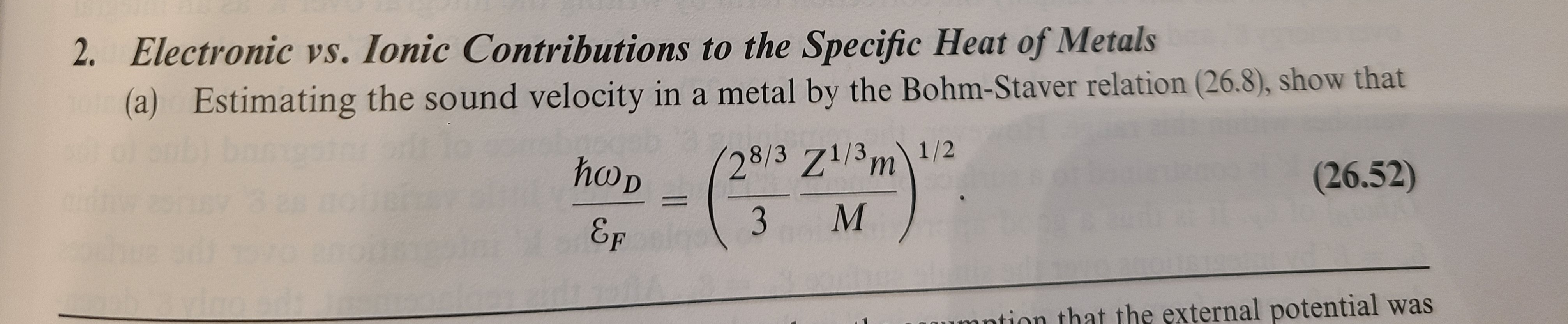 2. Electronic vs. Ionic Contributions to the Specific | Chegg.com