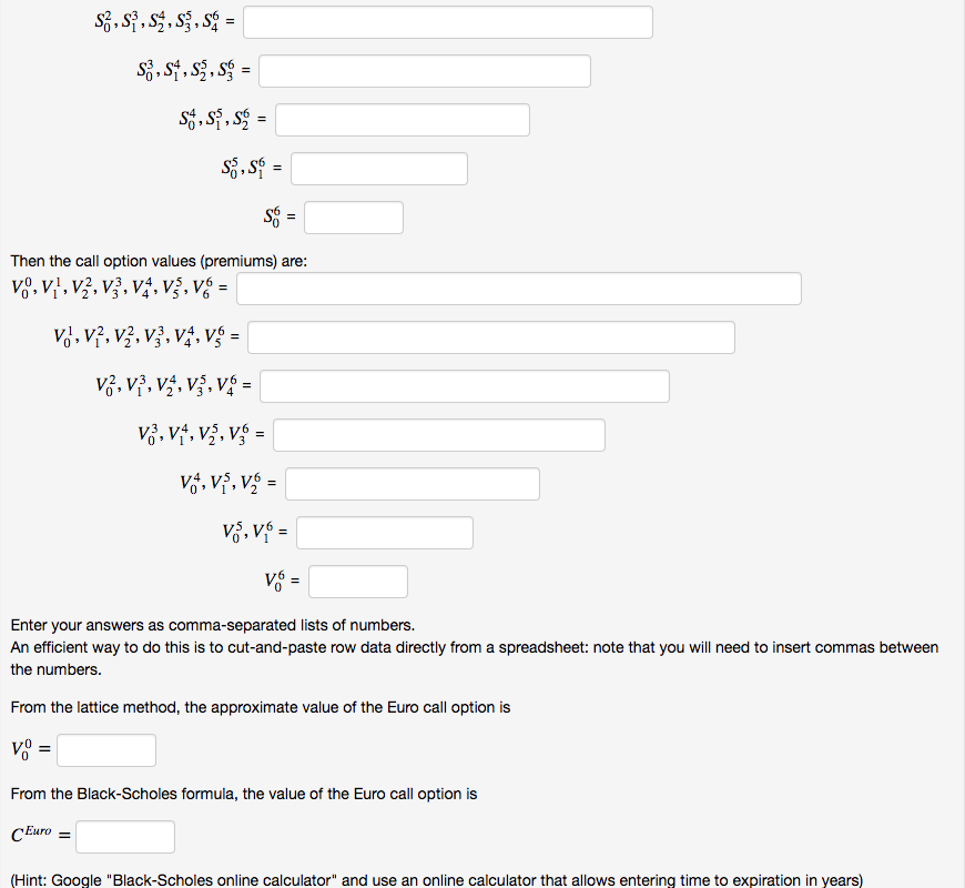 (5 points) Google "binomial option pricing | Chegg.com