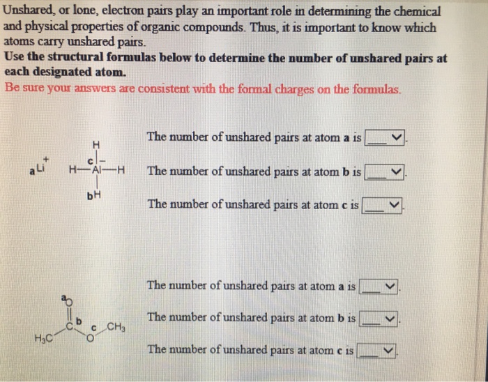 Solved Unshared, or lone, electron pairs play an important | Chegg.com