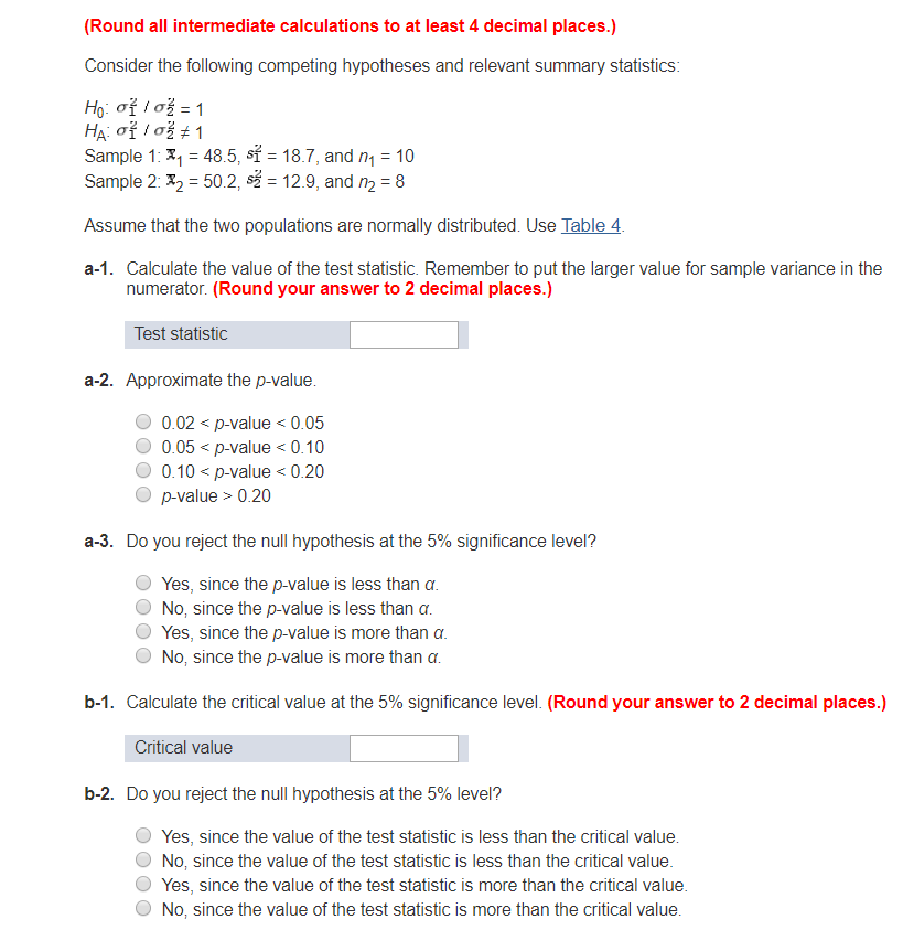 Solved (Round all intermediate calculations to at least 4 | Chegg.com