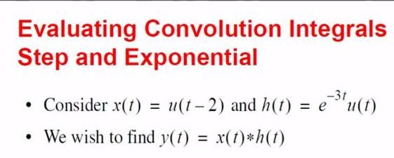 Solved Evaluating Convolution Integrals Step and Exponential | Chegg.com