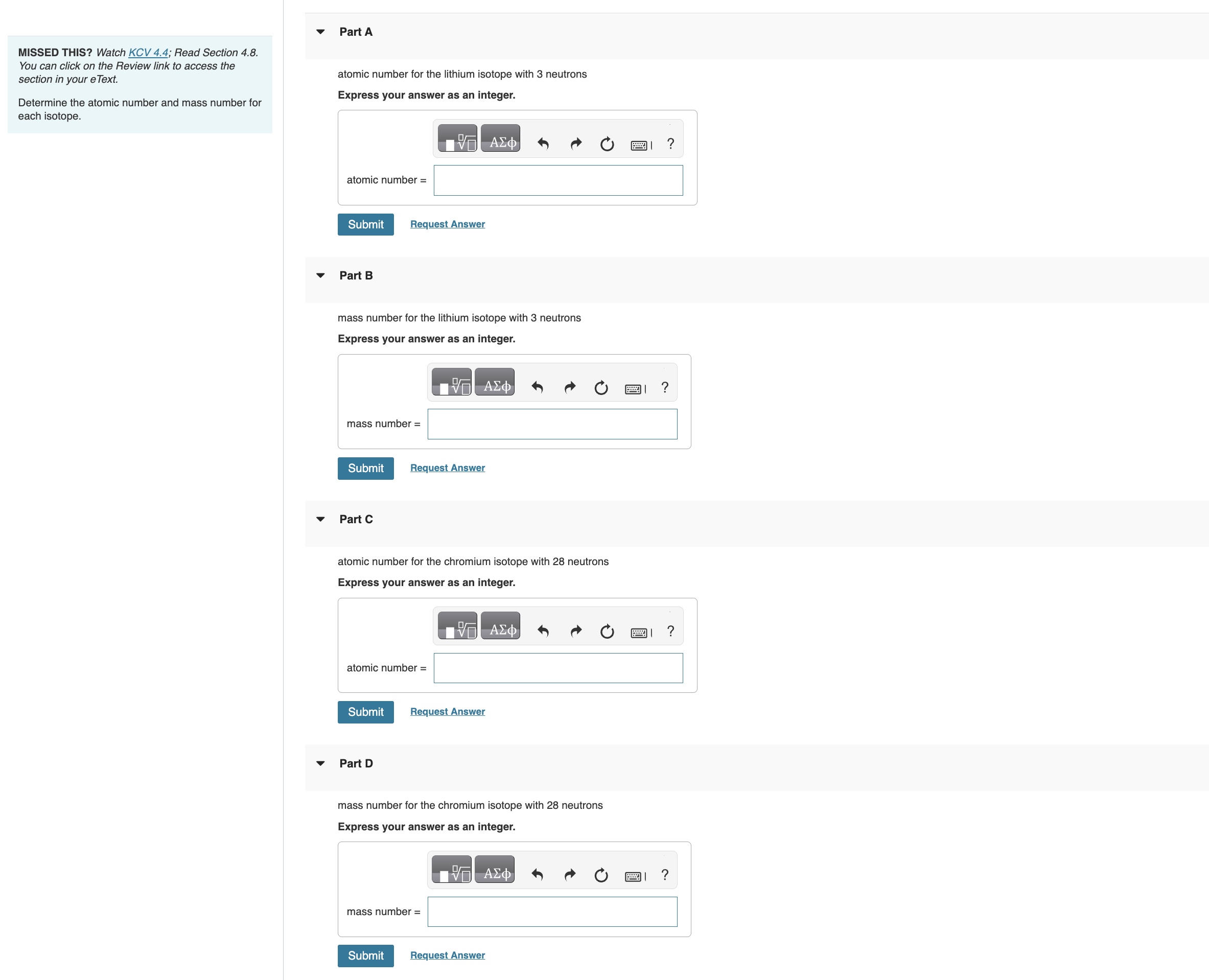 Solved MISSED THIS? Watch KCV 4.4; Read Section 4.8. You can | Chegg.com
