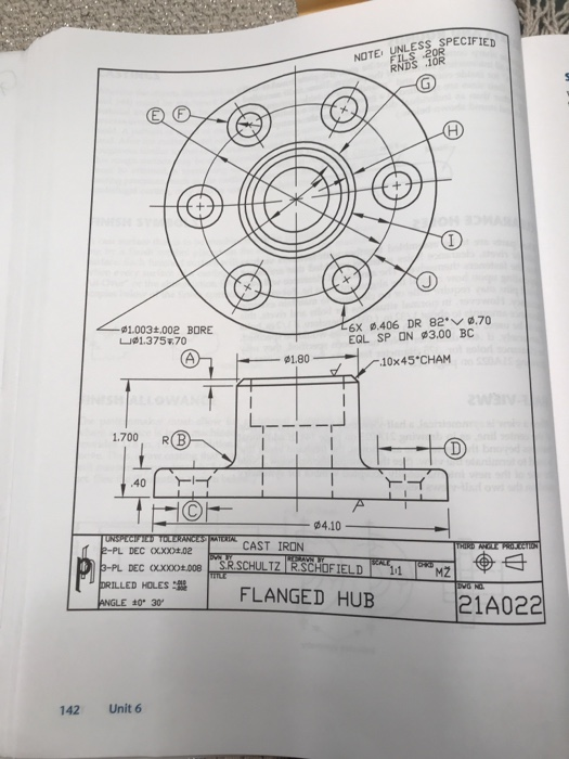 Solved STARTING DIMENSIONS When dealing with casting | Chegg.com