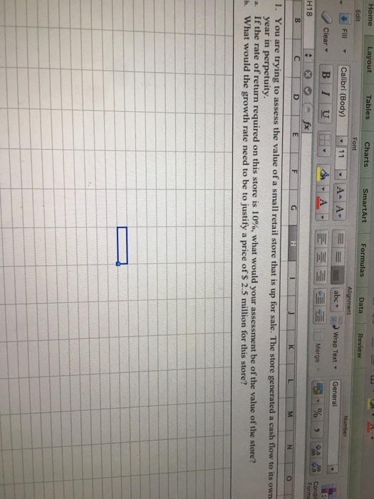Solved out Tables Charts SmartArt Formulas Data Review Font | Chegg.com