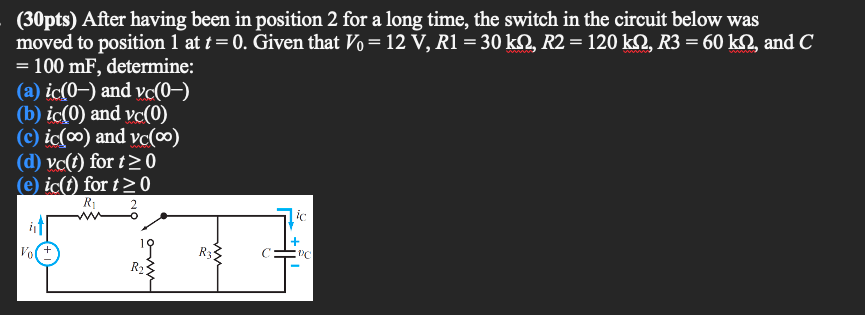 (30pts) After having been in position 2 for a long | Chegg.com