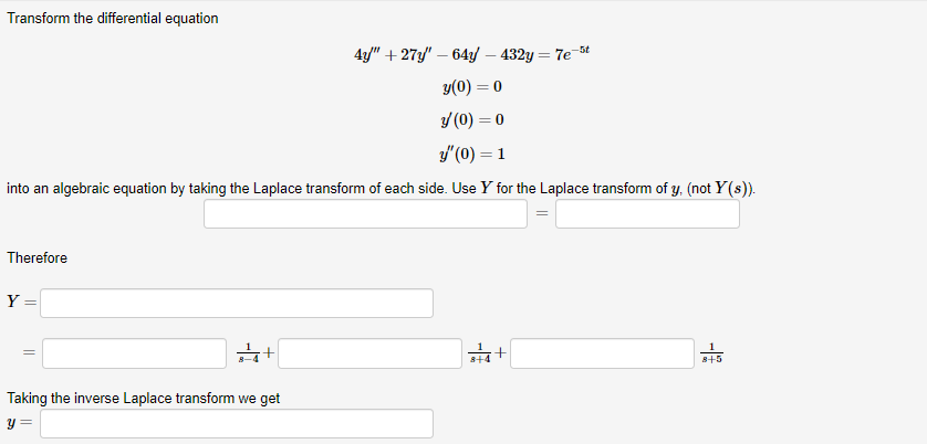 Solved Transform the differential equation | Chegg.com