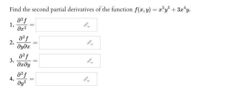Solved Find the second partial derivatives of the function | Chegg.com