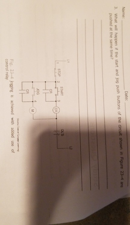Solved Name: Date 3. What will happen if the start and jog | Chegg.com