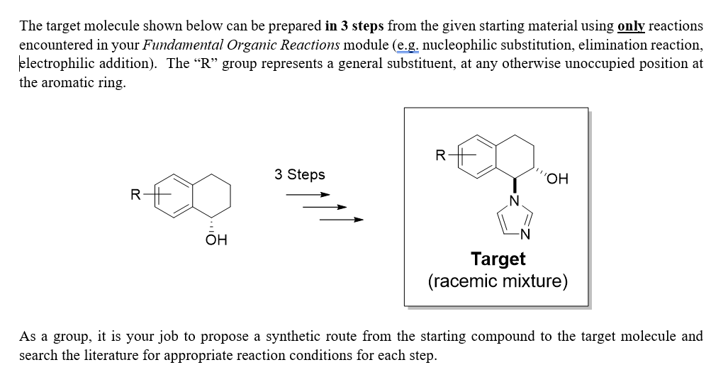Solved The target molecule shown below can be prepared in 3 | Chegg.com
