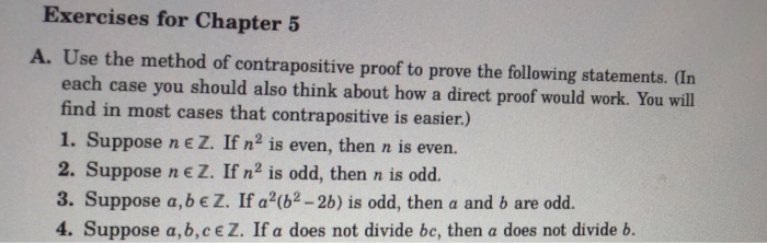 Solved Use the method of contrapositive proof to prove the | Chegg.com