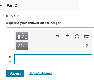 Solved Part A 870 Express your answer as an integer. ΑΣΦ | Chegg.com