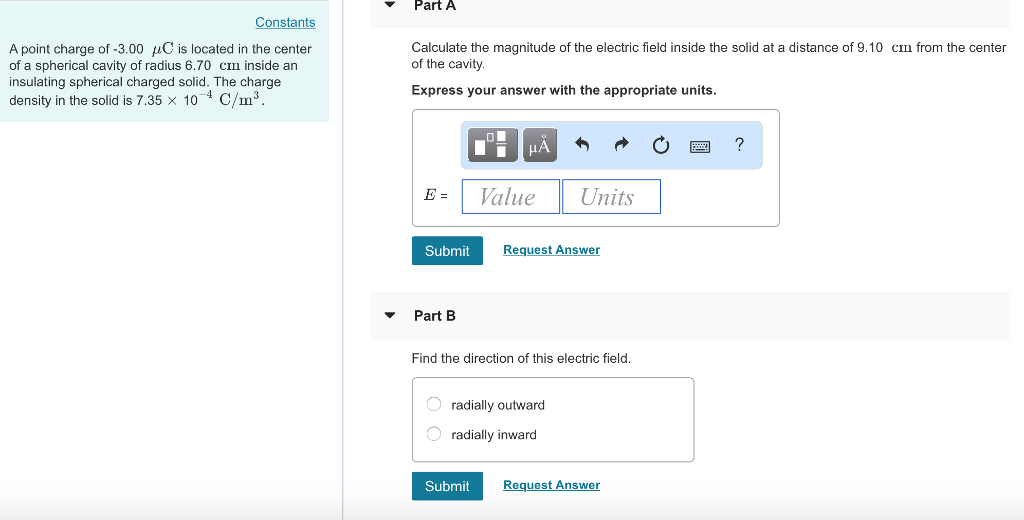 Solved Part A Constants Calculate the magnitude of the | Chegg.com
