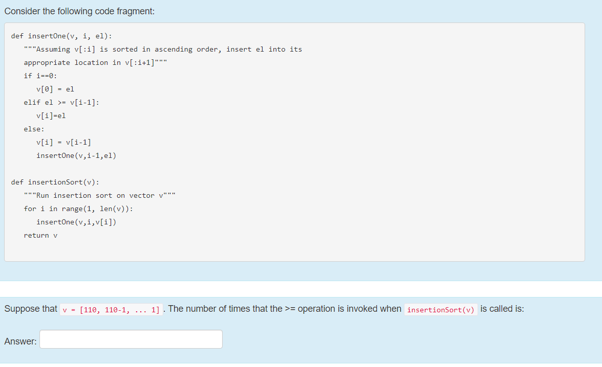 Solved Consider the following code fragment: def | Chegg.com