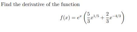 Solved Find the derivative of the function | Chegg.com