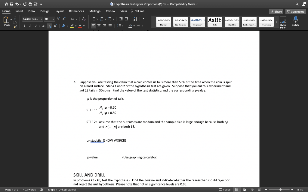 Solved ASUGE Hypothesis testing for Proportions(1)(1) - | Chegg.com