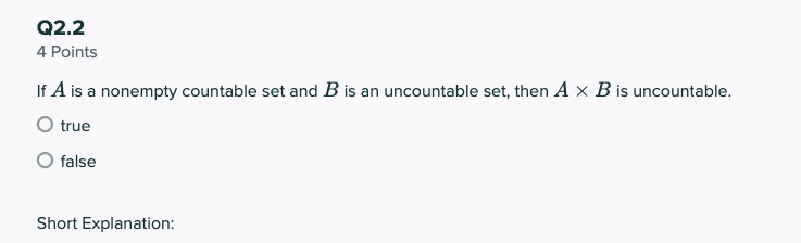 Solved Q2.2 4 Points If A is a nonempty countable set and B | Chegg.com