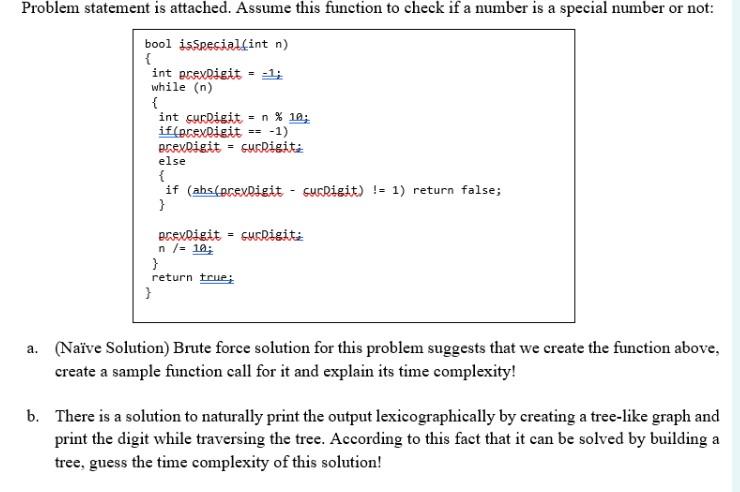 Solved a. (Naïve Solution) Brute force solution for this | Chegg.com