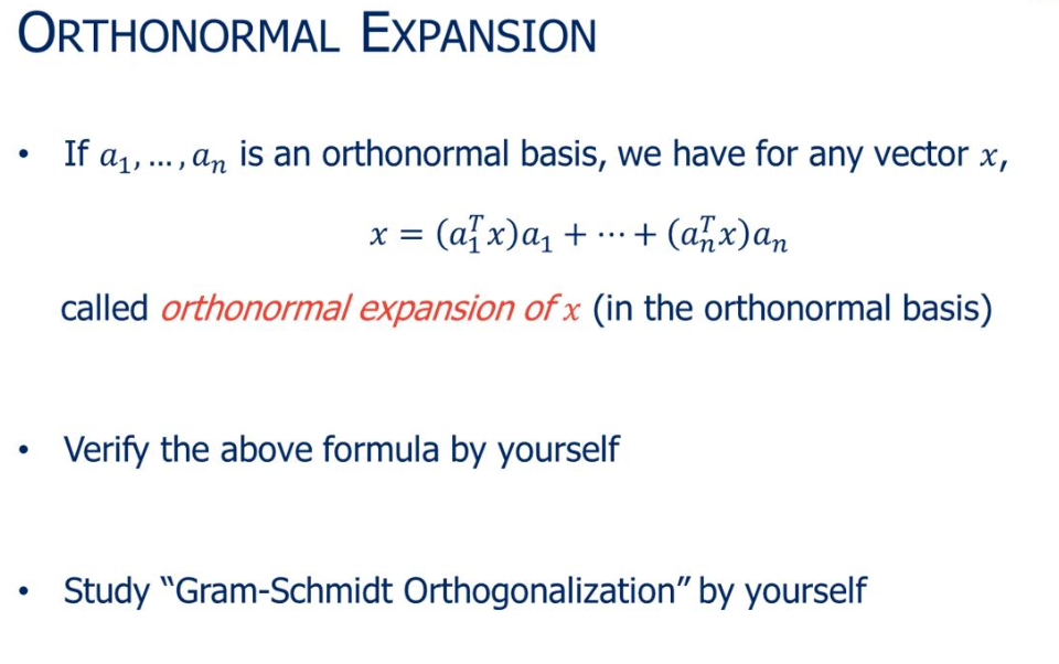 Solved ORTHONORMAL EXPANSION • If a , ..., An is an | Chegg.com