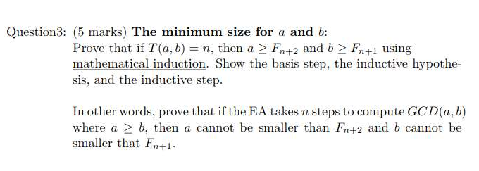 Solved Question3: (5 marks) The minimum size for a and b: | Chegg.com Solved Question3: (5 marks) The minimum size for a and b: | Chegg.com