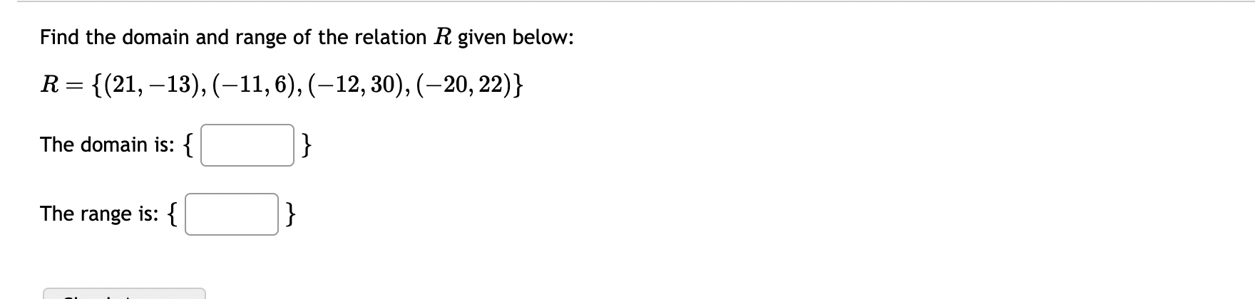 Solved Find the domain and range of the relation R given | Chegg.com