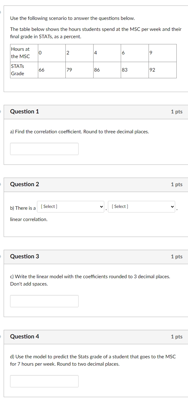 Solved Use the following scenario to answer the questions | Chegg.com